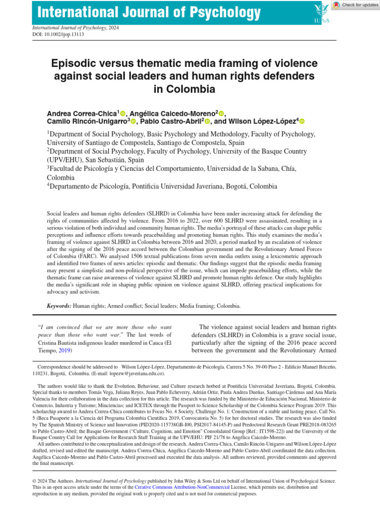 Episodic Versus Thematic Media Framing of Violence | PDF | Framing ...