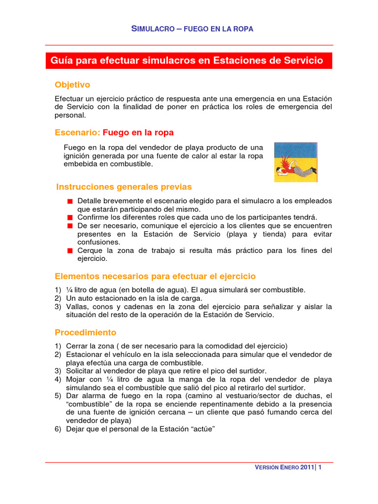 Simulacro - Fuego en La Ropa | PDF | Tecnología