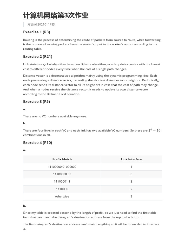 Homework 03 | Download Free PDF | Routing | Network Protocols