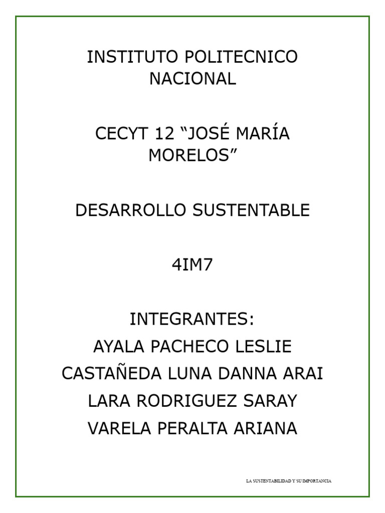 La Sustentabilidad y Su Importancia-1 | PDF | Business | Sustentabilidad
