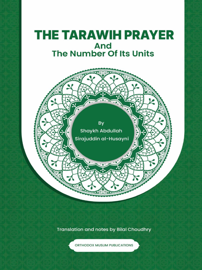 The Tarawih Prayer 1 | PDF | Umar | Hadith