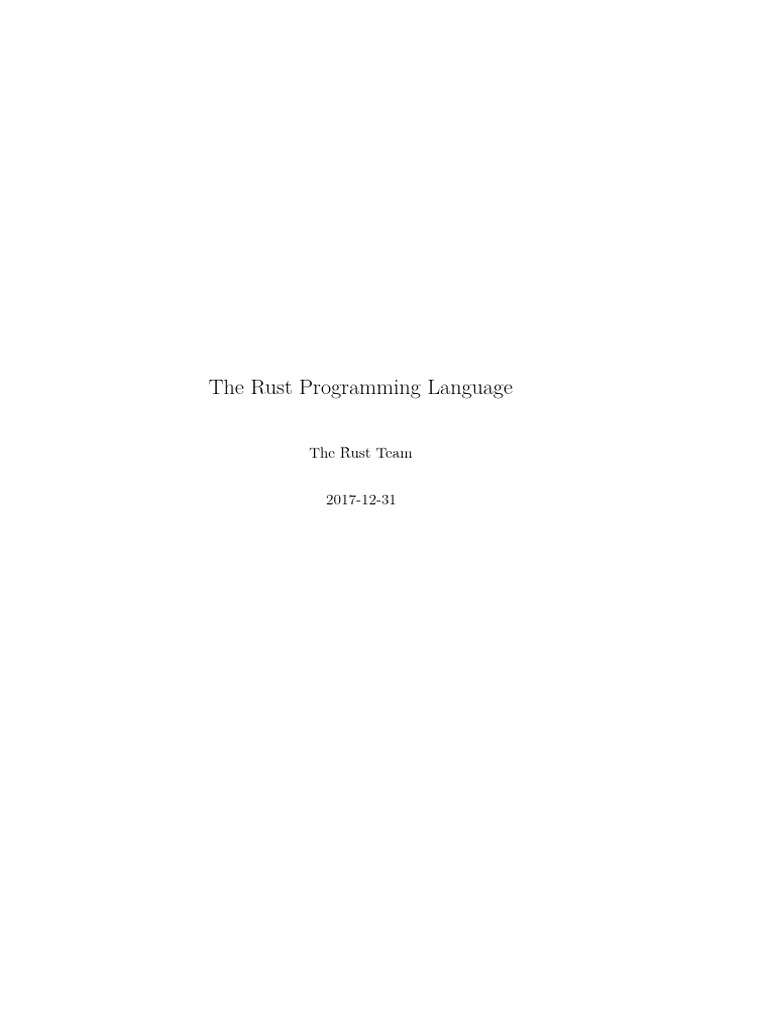 The Rust Programming Language - PDF Room | PDF The Rust Programming Language - PDF Room | PDF