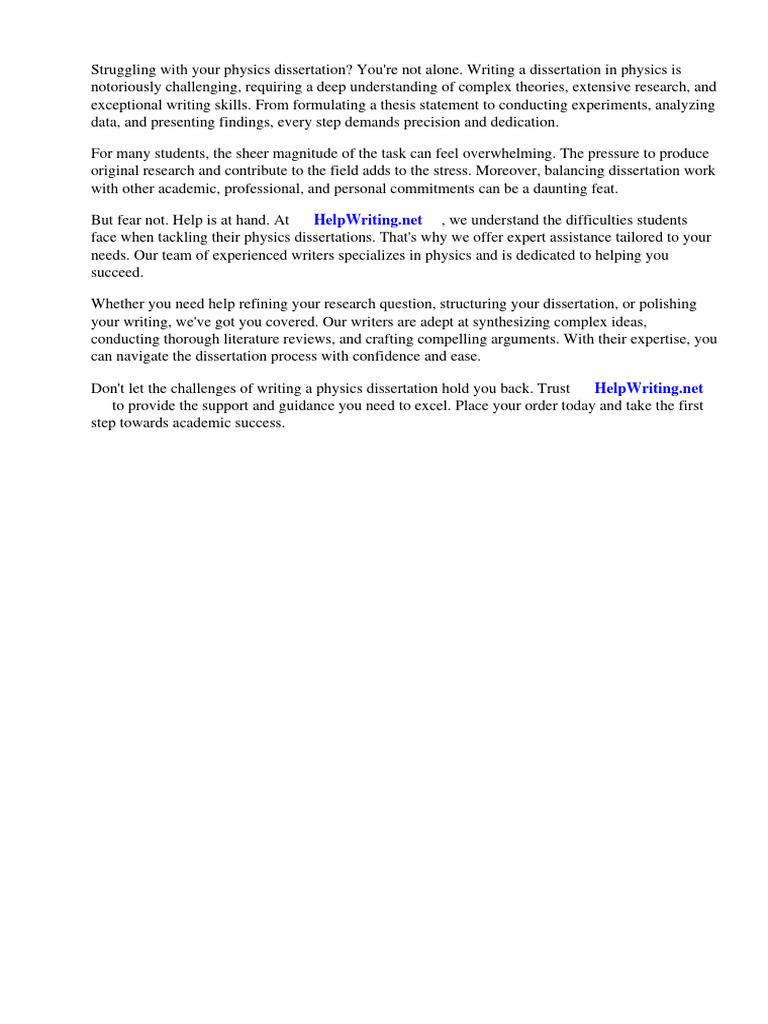 Dissertation Physics | PDF | Thesis | Physics