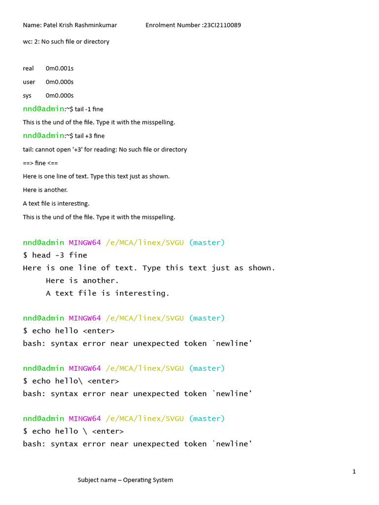 Operating Bsystem Pratical | Download Free PDF | Software | Unix Software