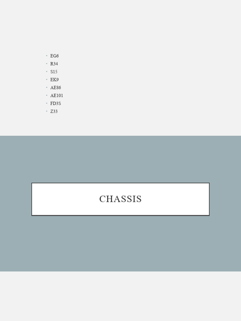 Chassis | PDF | Car | Cars Of Japan