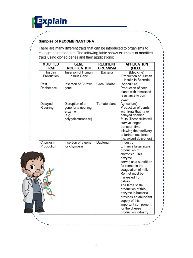 SHS STEM Bio2 Q3 Week 1 Module 2 Applications of Recombinant DNA | PDF | Polymerase Chain ...