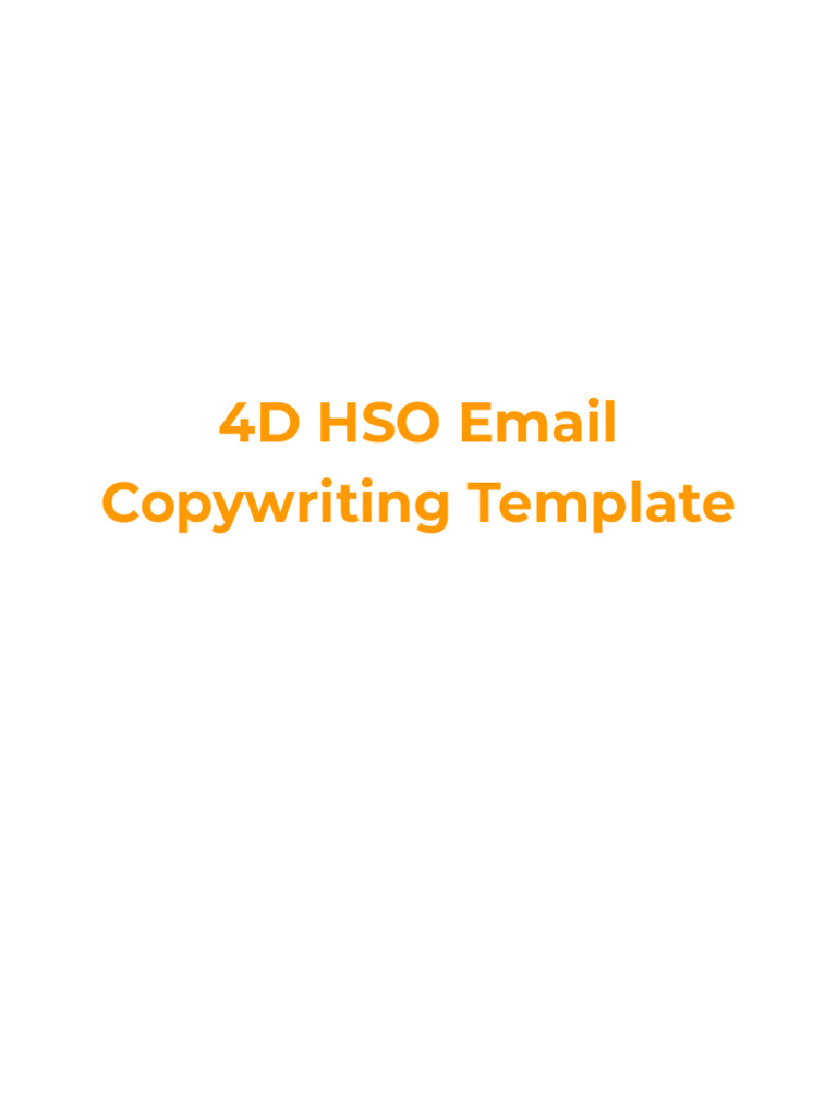 HSO Email Structure | PDF