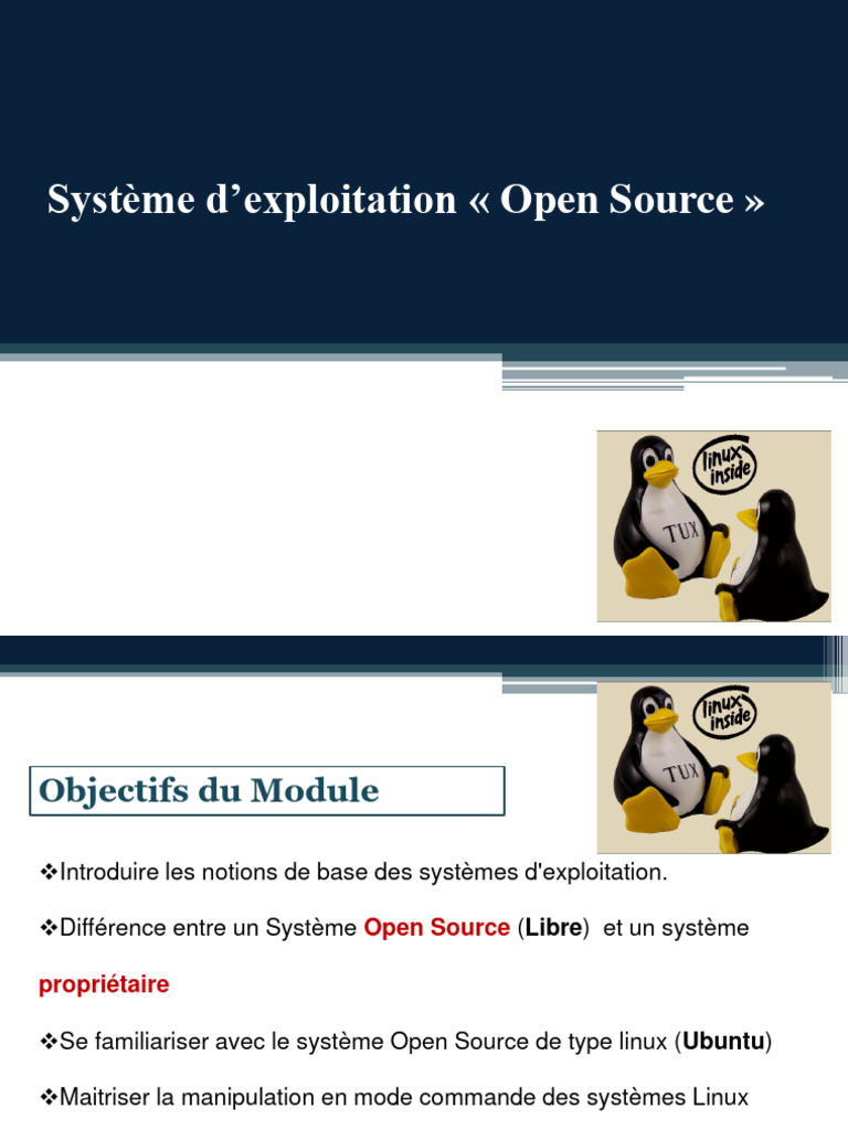 1-Cours Linux | PDF | Distribution Linux | Système d'exploitation