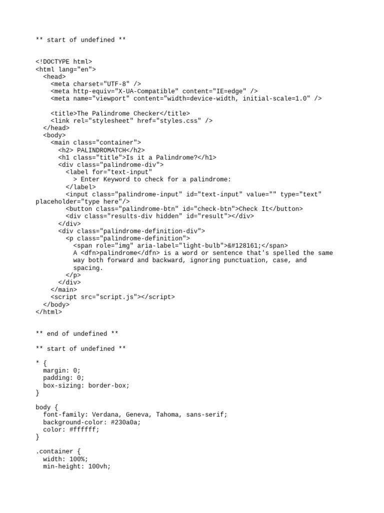 Palindrome Checker Tool Online | PDF | Computers