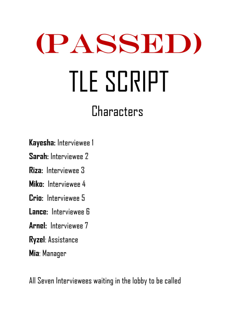 TLE SCRIPT Final | PDF | Nursing | Allergy