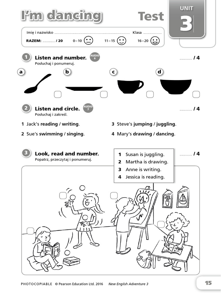 I'm Dancing Test Unit 3 | PDF