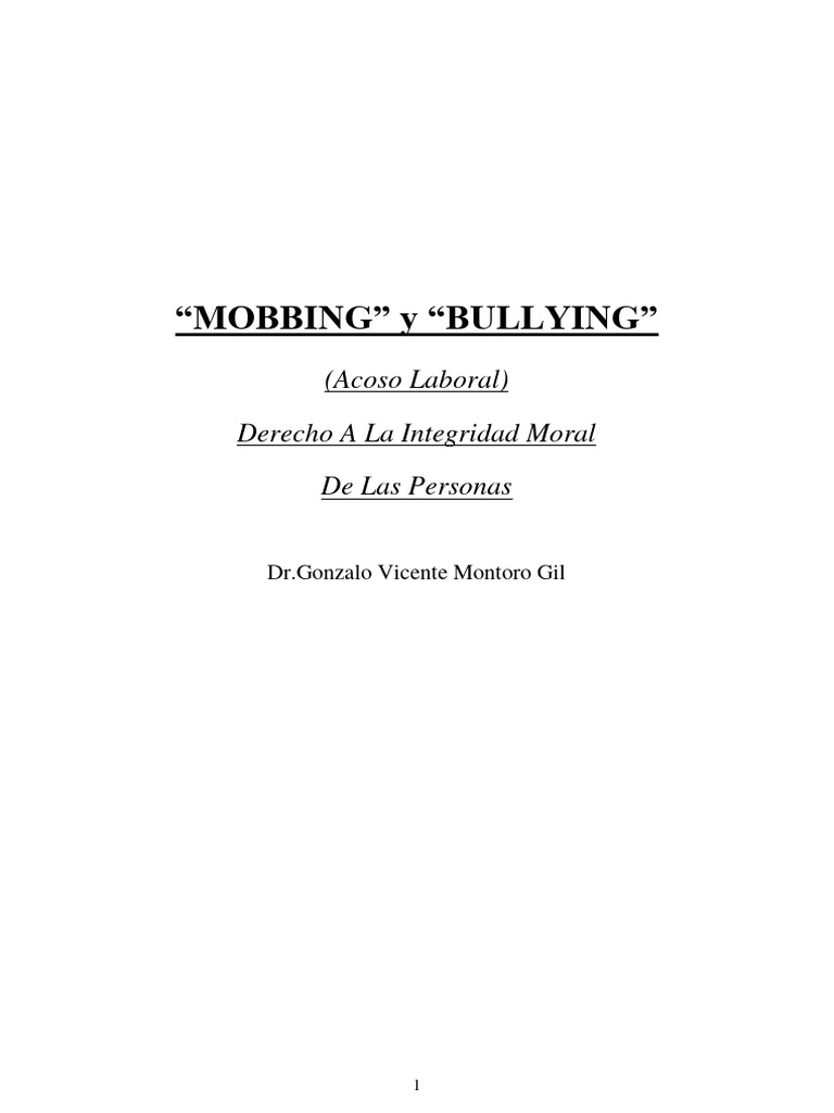 GVMG-Mobbing-Bullying_Acoso_Lab.-Der.a_la_Integ.Moral_de_las_Pers. | PDF | Intimidación ...