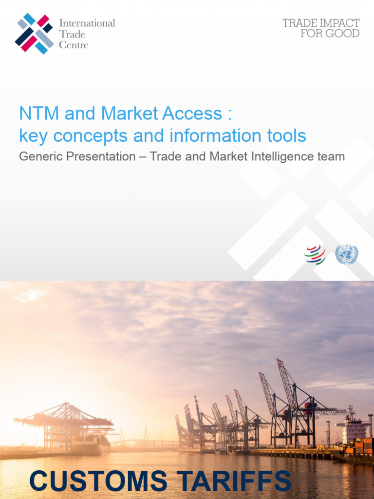 NTM and Market Access | PDF | Non Tariff Barriers To Trade | Market Access