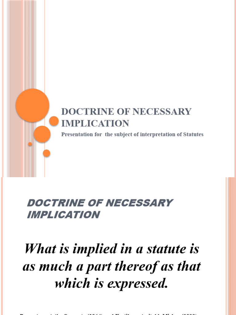 Doctrine of Necessary Implication | PDF | Jurisdiction | Legal Remedy