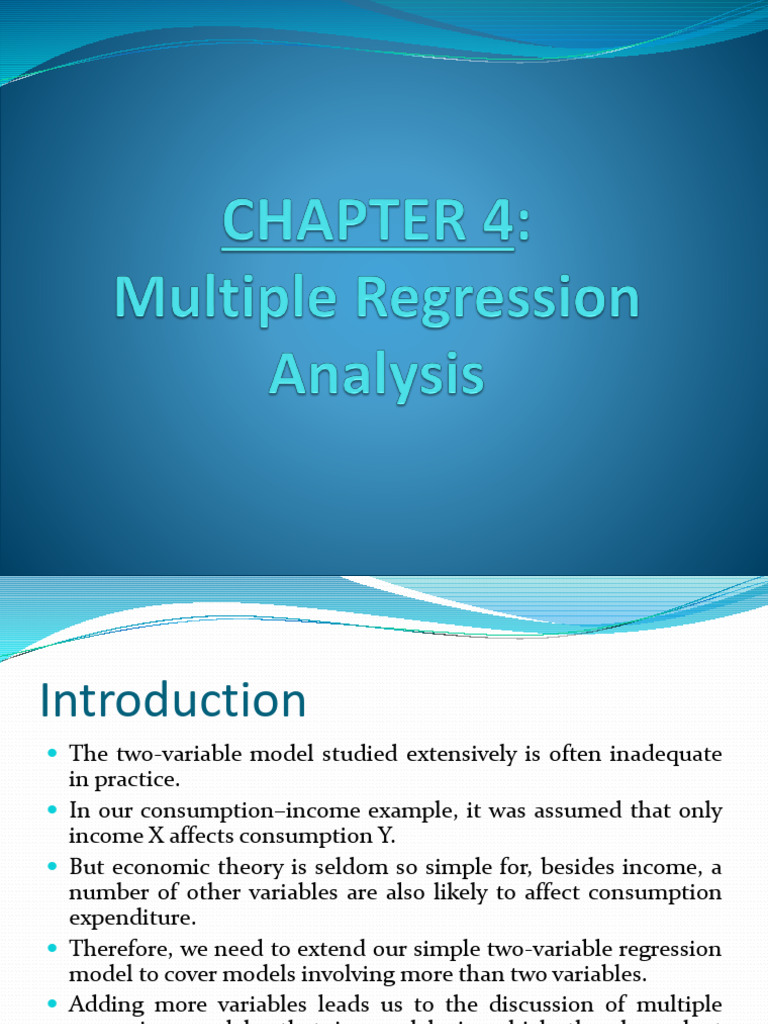 Understanding Multiple Regression Models | PDF | Coefficient Of ...