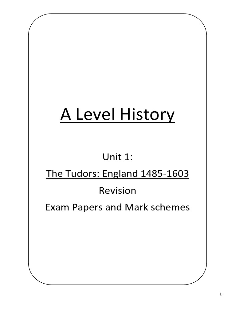A Level Tudors Revision Booklet | PDF | House Of Tudor | England