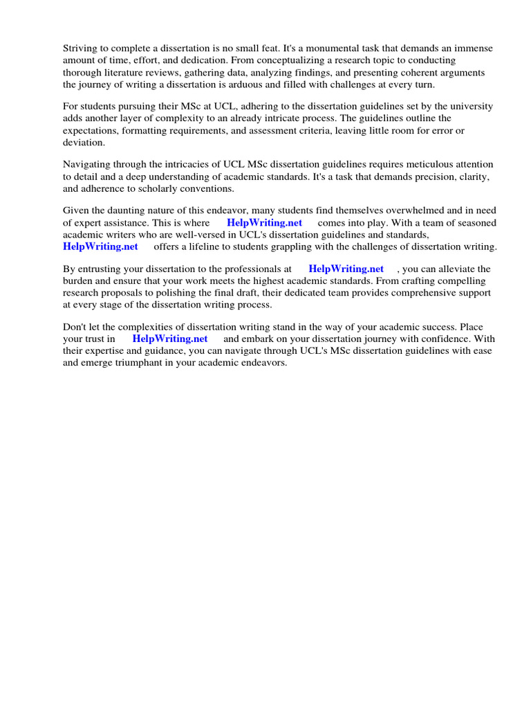 Ucl MSC Dissertation Guidelines | Download Free PDF | Cognitive Behavioral Therapy | Psychotherapy