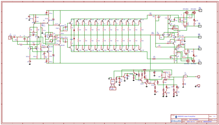 Schematic - CLASS H AMPLIFIER - 2024 03 17 | PDF | Analog Circuits