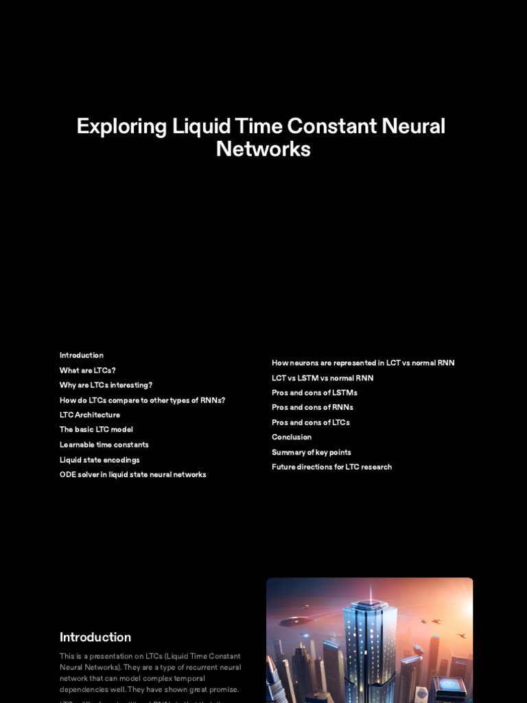 liquid neural networks presentation (1) | PDF | Artificial Neural ...