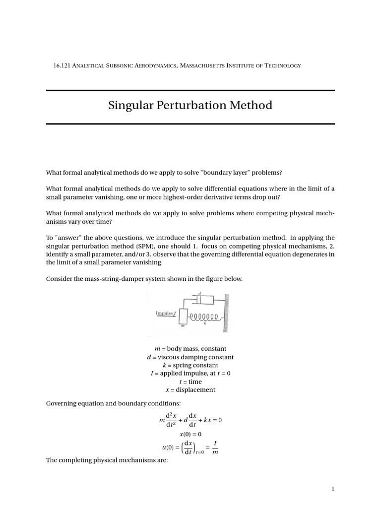 MIT16 121F17 Lec01 | PDF | Perturbation Theory | Force