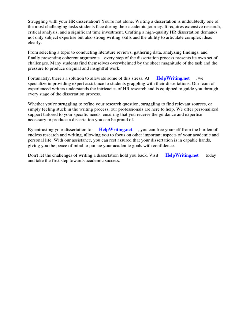 HR Dissertation Examples PDF | Download Free PDF | Recruitment | Human ...