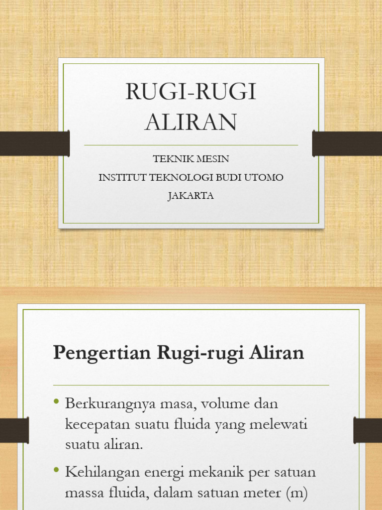 05a. Rugi-Rugi Aliran - Head Losses | PDF | Sains & Matematika