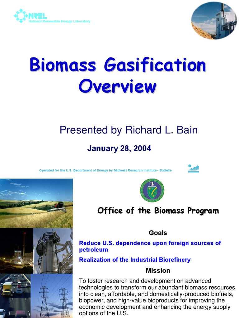 Biomass Gasification Overview Presentation) | PDF | Gasification | Biorefinery