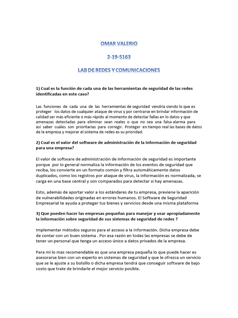 Cuestionario Redes y Comunicaciones (1) | PDF