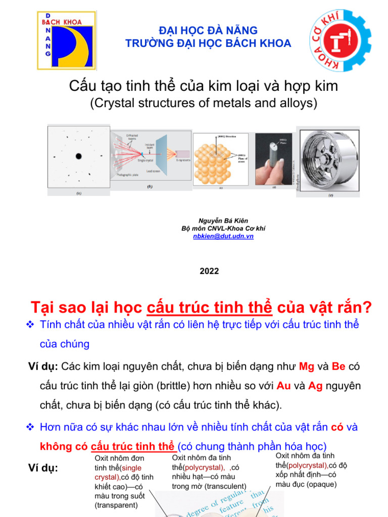 Cấu Tạo Tinh Thể Của Kim Loại Và Hợp Kim-2-Update | PDF
