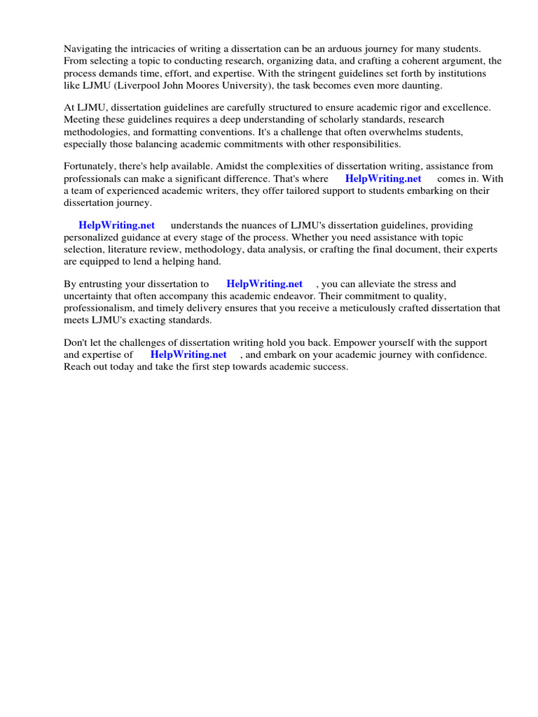 Ljmu Dissertation Guidelines | PDF | Psychotherapy | Privacy