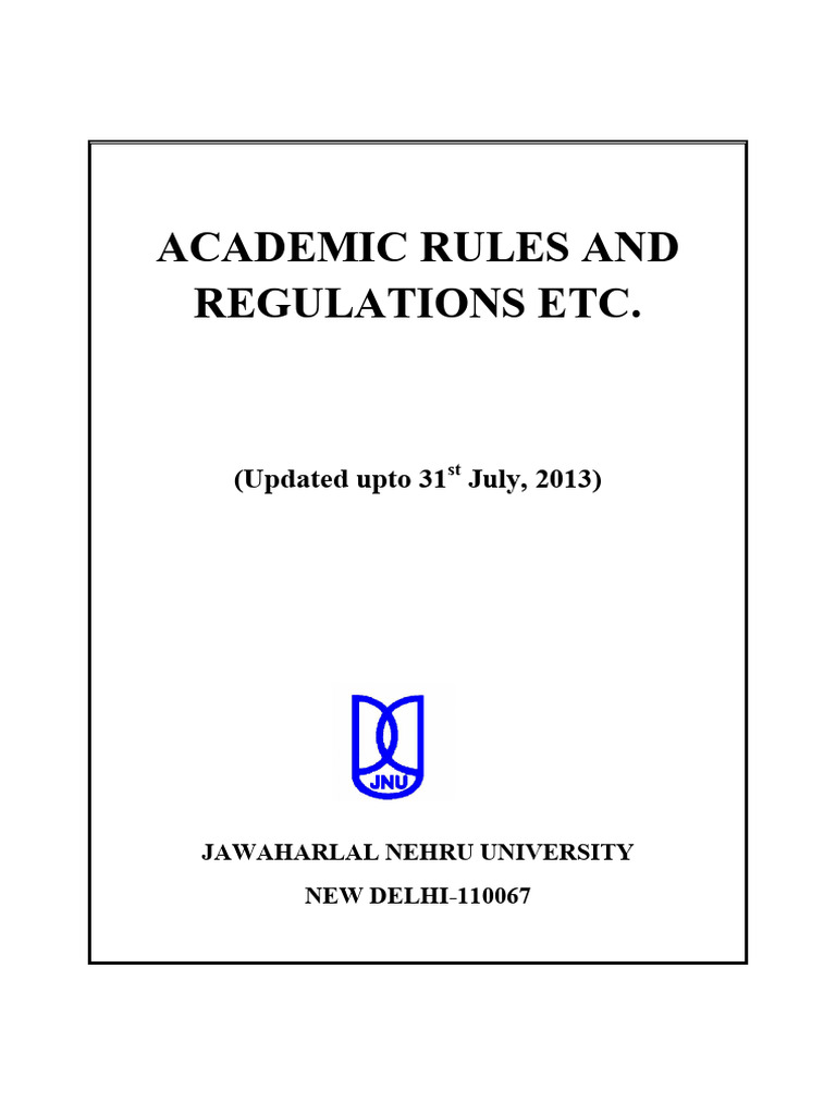 Academic Rules Regulations | PDF | Per Diem | Doctor Of Philosophy