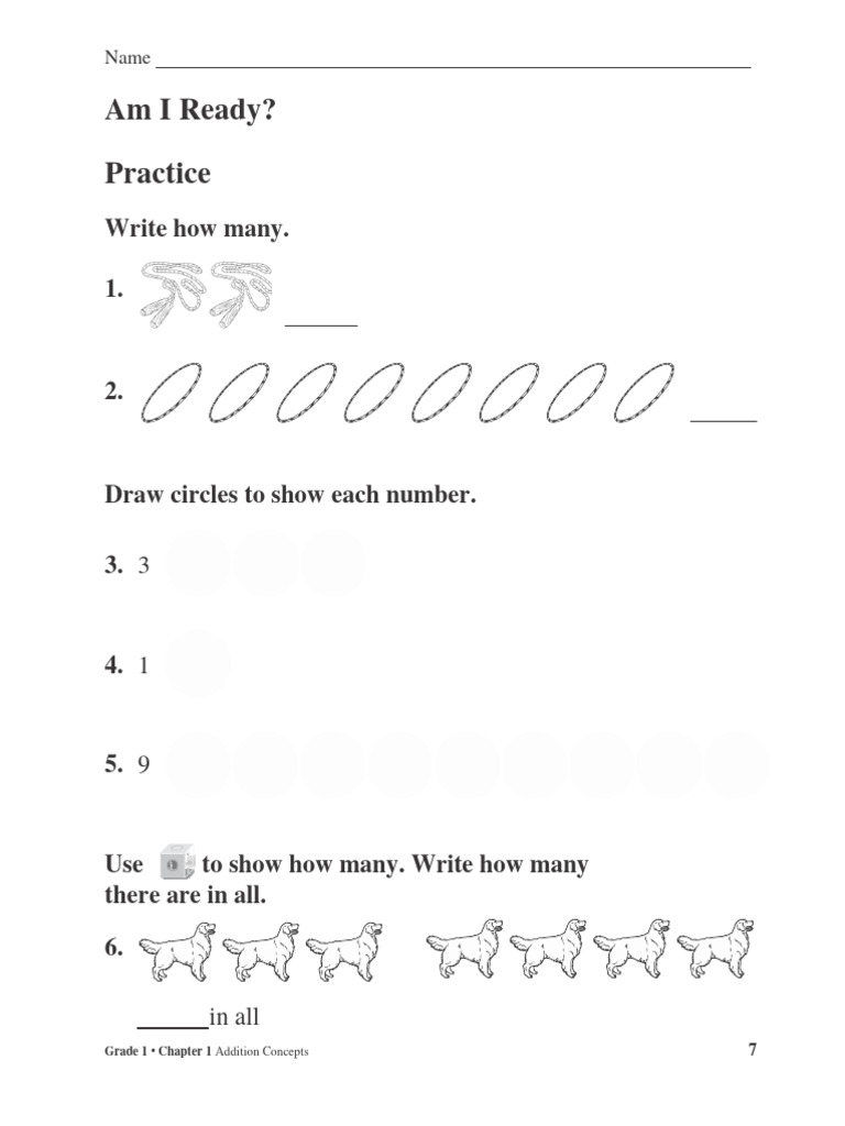 my math grade one | PDF