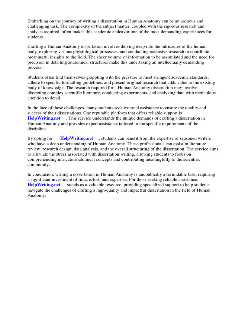 Human Anatomy Dissertation | PDF | Chemical Bond | Chemical Polarity