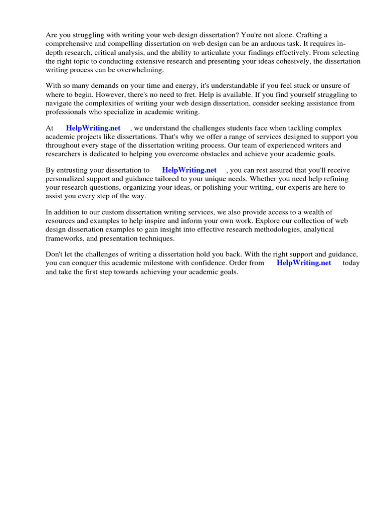 Web Design Dissertation Examples | PDF | Thesis | World Wide Web