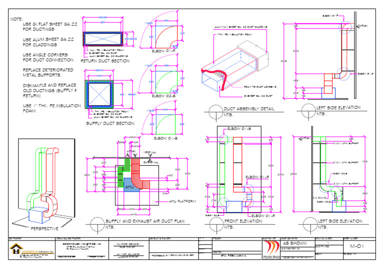 AHU Ducting Replacement Plan | PDF | Duct (Flow) | Engineering ...