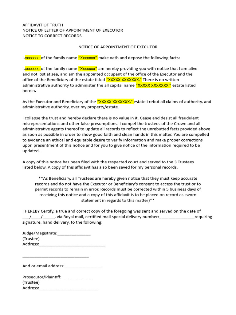 Trust Collapse | Download Free PDF | Affidavit | Notary Public