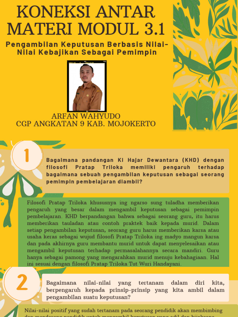 Koneksi Antar Materi Modul 3.1 | PDF