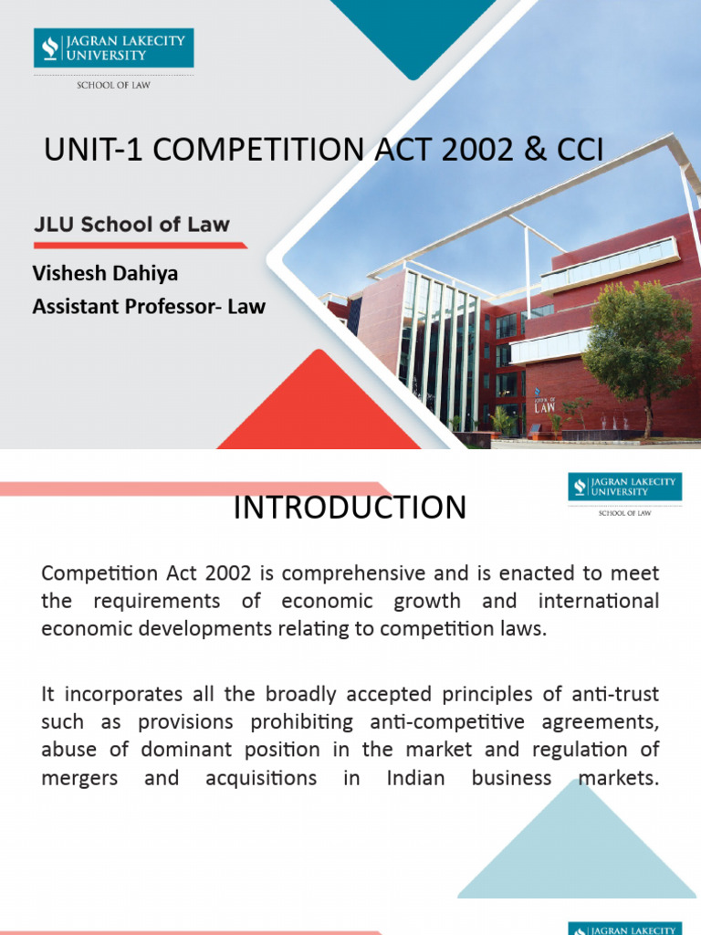 Overview of Competition Act 2002 in India | PDF | Competition Law ...