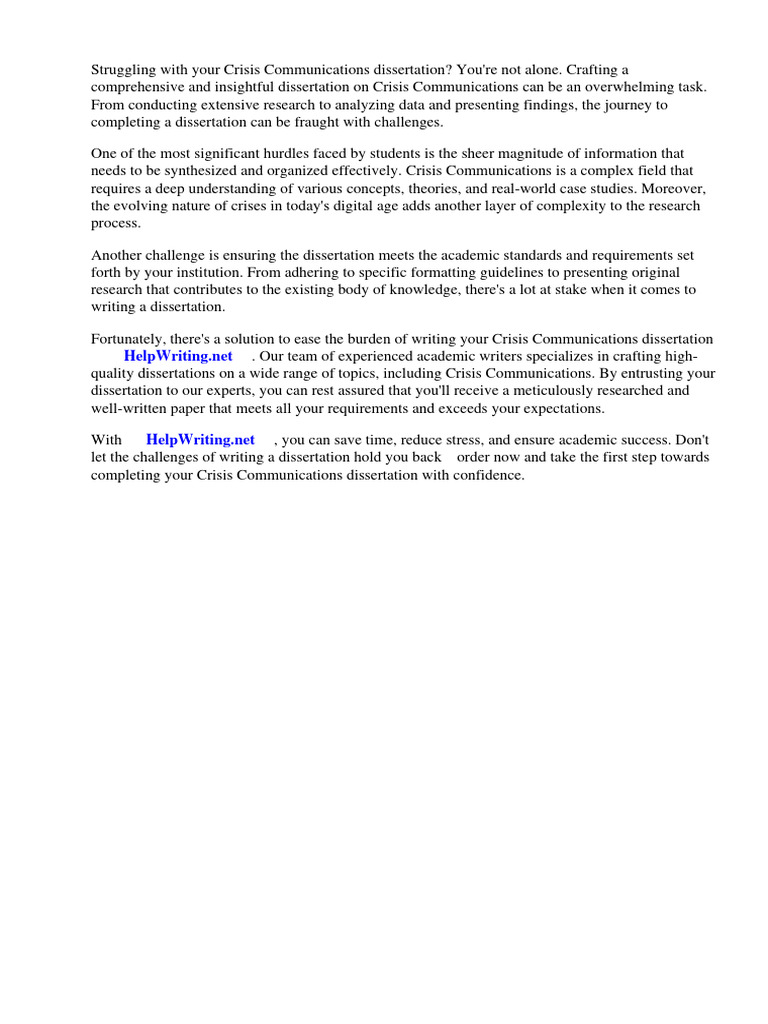 Crisis Communications Dissertation | PDF | Communication | Social Media