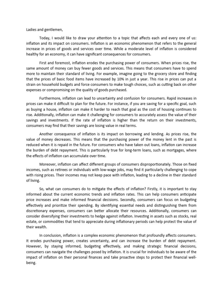 Inflasi Kesan Kepada Pengguna | PDF | Inflation | Prices