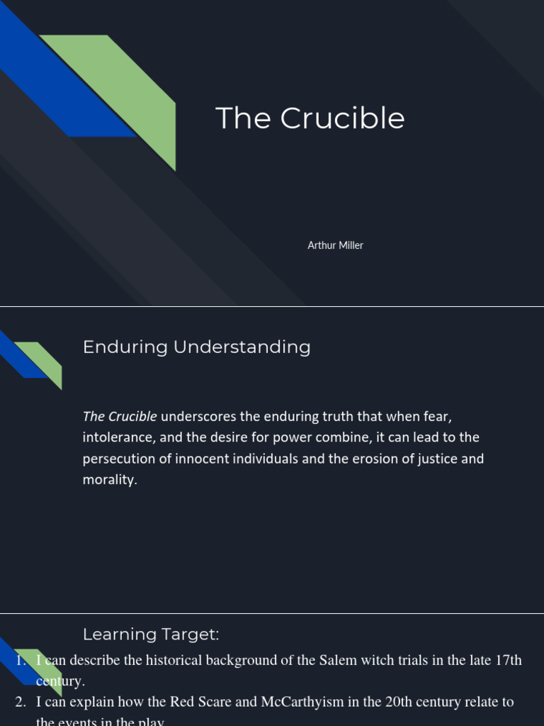 The Crucible: Themes and Symbolism | PDF