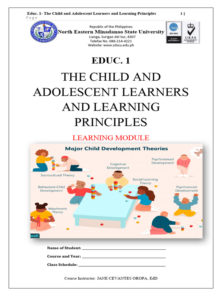 Educ 1 Module Edited | PDF | Id | Developmental Psychology