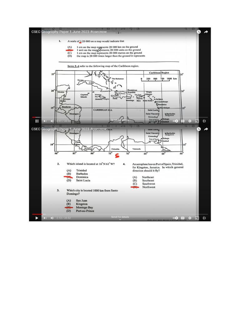 CSEC Geography June 2023 P1 | PDF