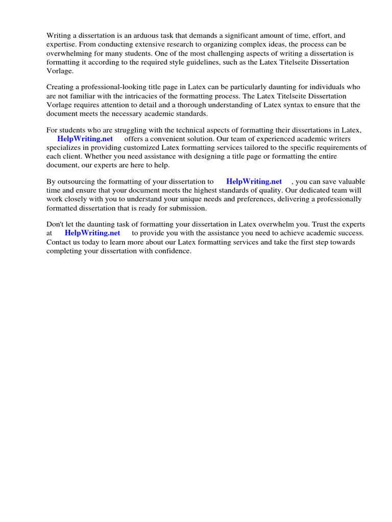 Latex Titelseite Dissertation Vorlage Pdf Te X Thesis