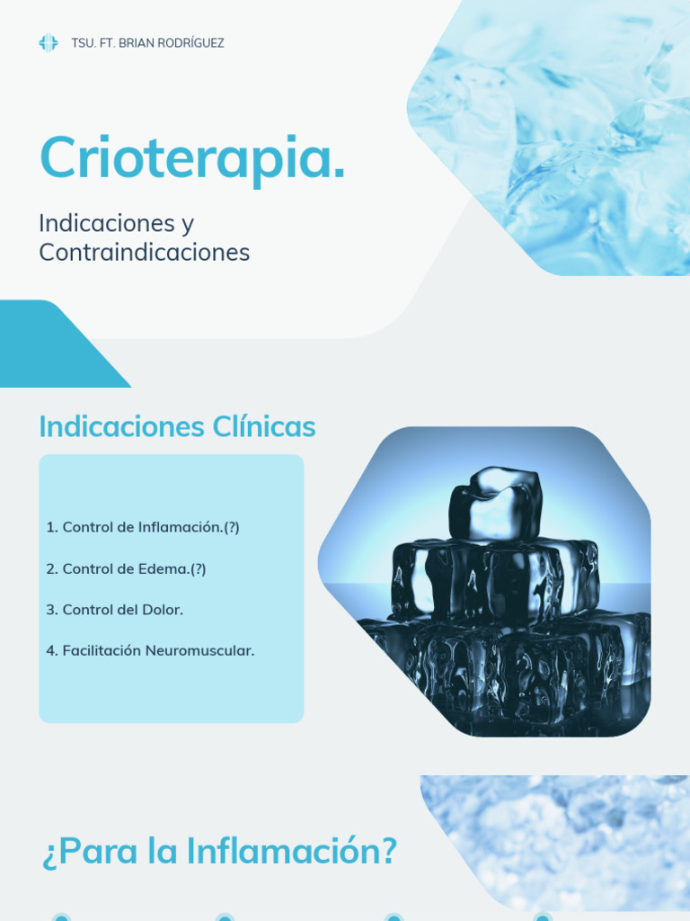Crioterapia: Indicaciones y Contraindicaciones | PDF