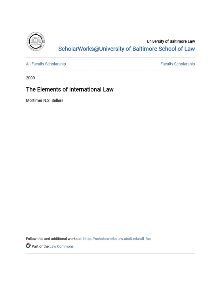 Elements of International Law Explained | PDF | International Law | Crimes
