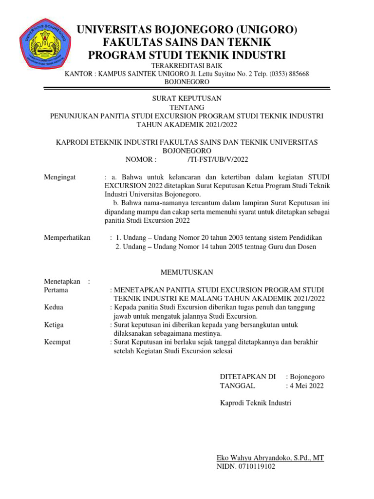 SK Panitia Study Excursion | PDF