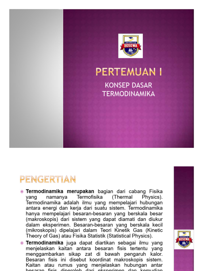 Termodinamika Fix | PDF | Metode & Bahan Ajar | Sains & Matematika