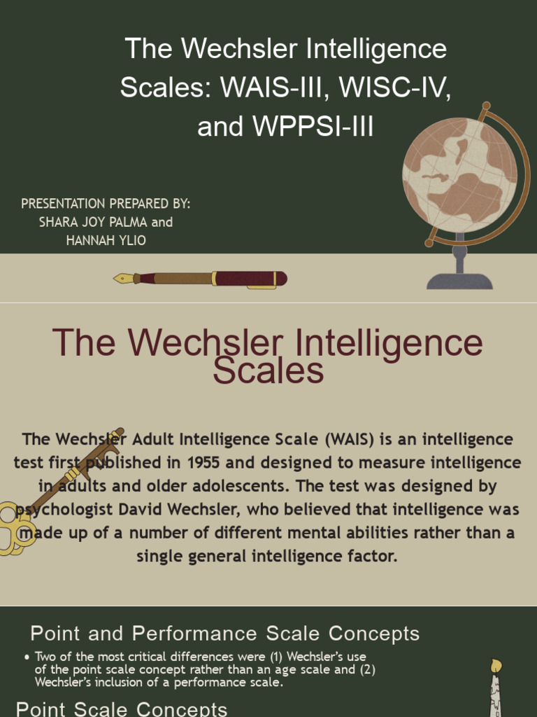Wechsler Intelligence Scales Overview | PDF | Wechsler Adult ...