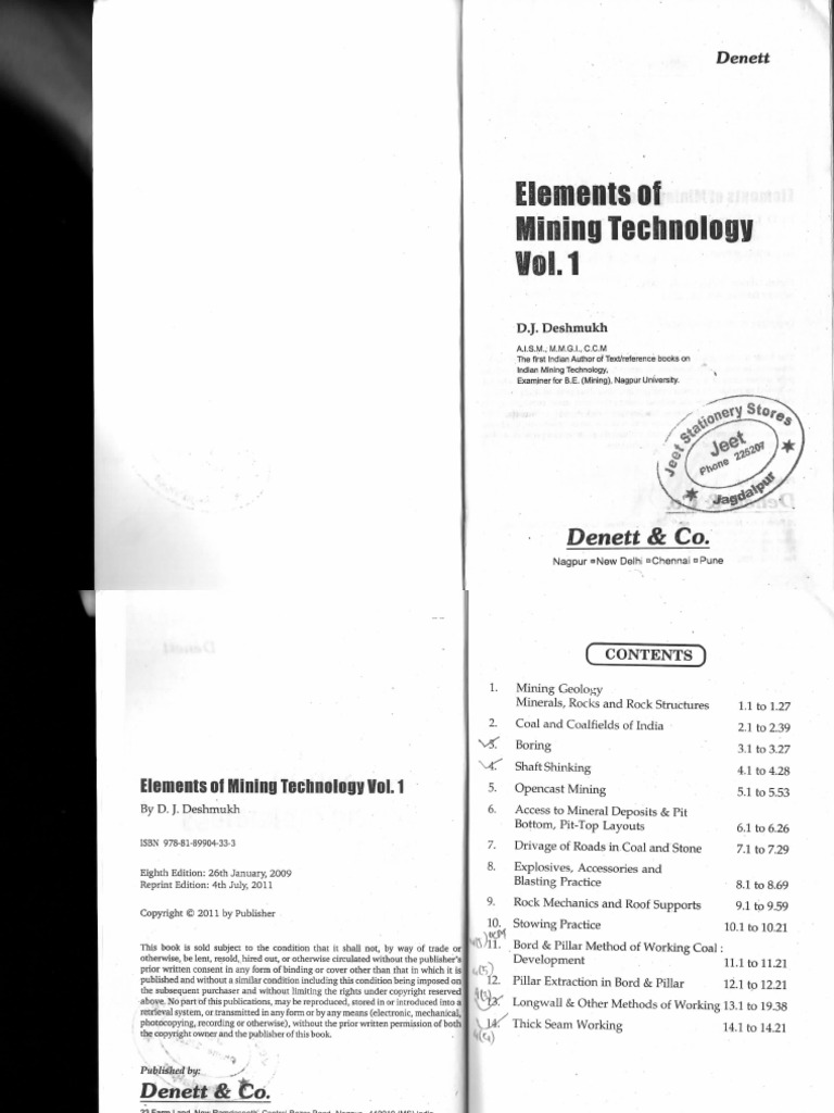 Elements of Mining Technology 01.1: Denett & Co | PDF | Machines | Mining